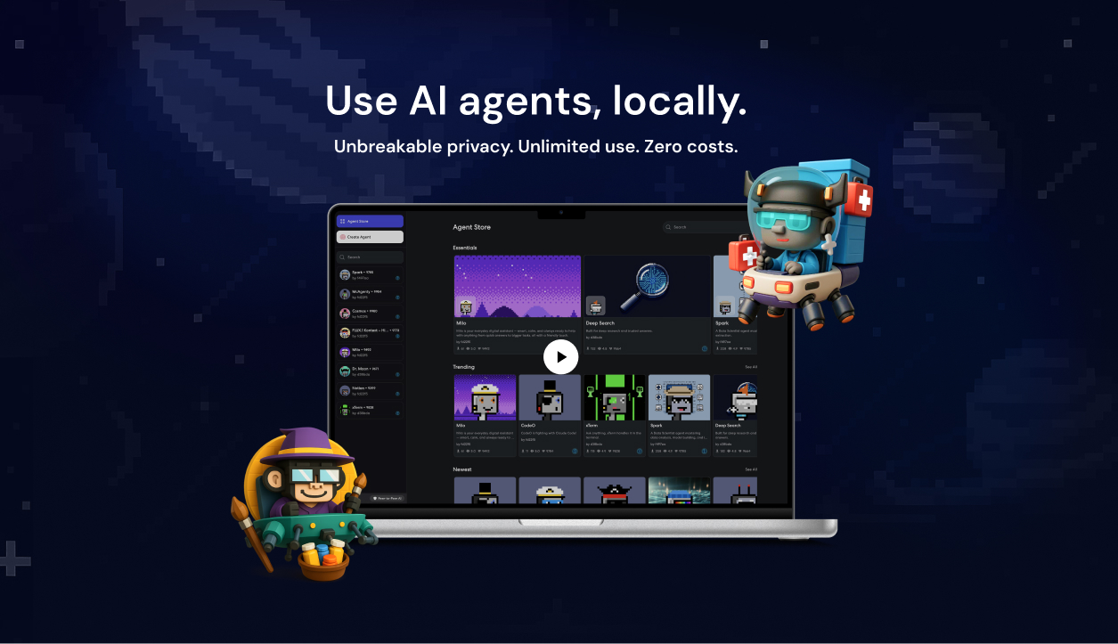 Use AI agents, locally.